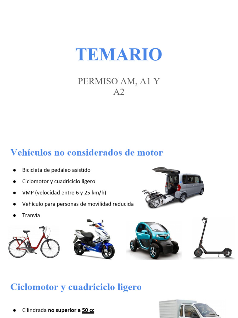 Permiso Am A1 Y A2 Pdf Motocicleta Carburador