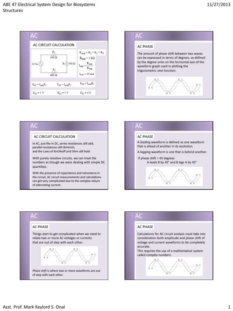 AC Circuit Analysis and Calculations | PDF | Electrical Impedance ...