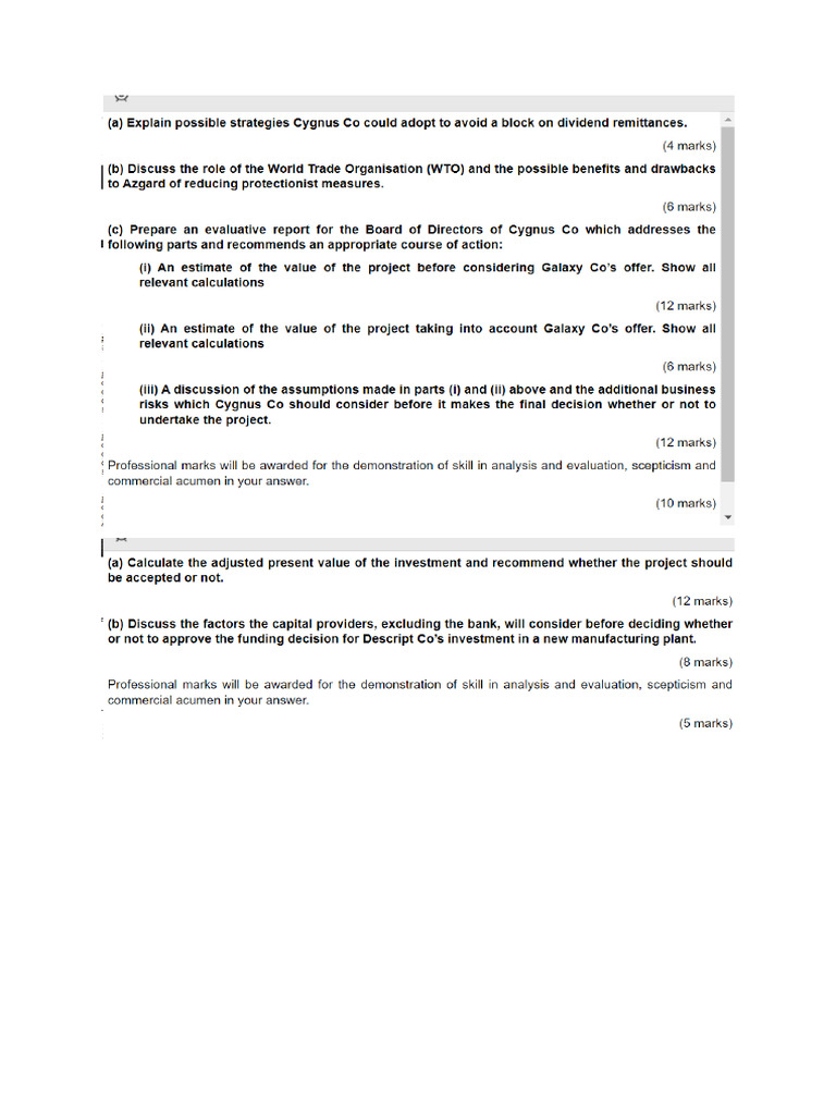 Acca Afm Mock s2023 | PDF