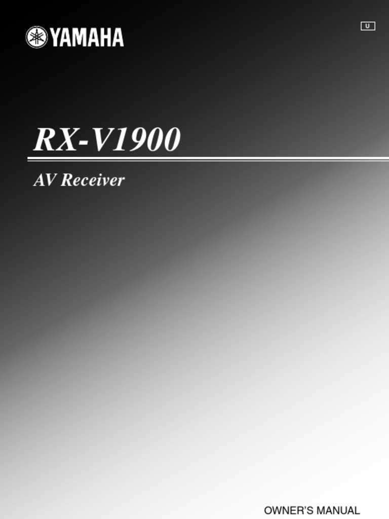 Yamaha RX-V1900 Manual | PDF | Hdmi | Ac Power Plugs And Sockets
