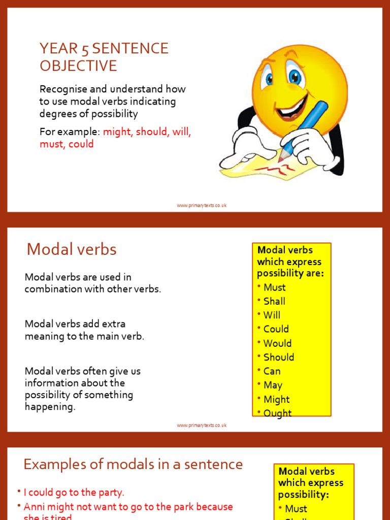 Year 5 Modals Ptexts | PDF | Verb | Syntax
