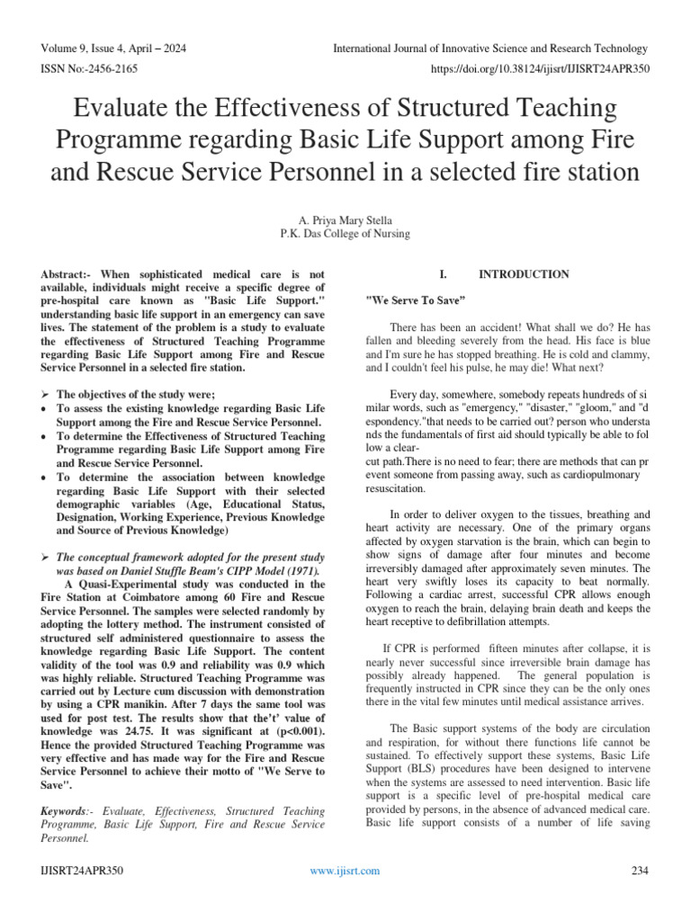 Evaluate The Effectiveness of Structured Teaching Programme Regarding ...