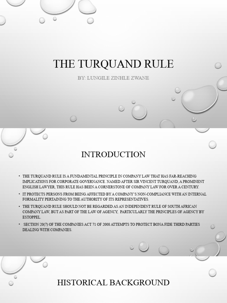 Understanding the Turquand Rule | PDF | Private Law | Common Law