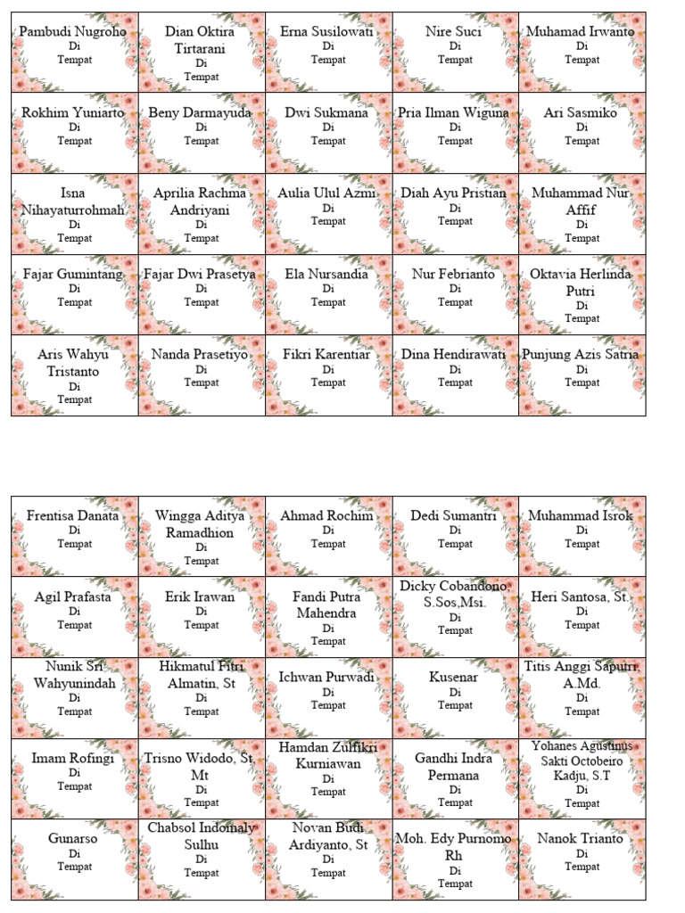 Print Label Nama | PDF