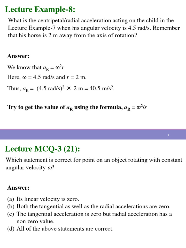 Rotational Motion: Acceleration & Velocity | PDF | Acceleration | Velocity