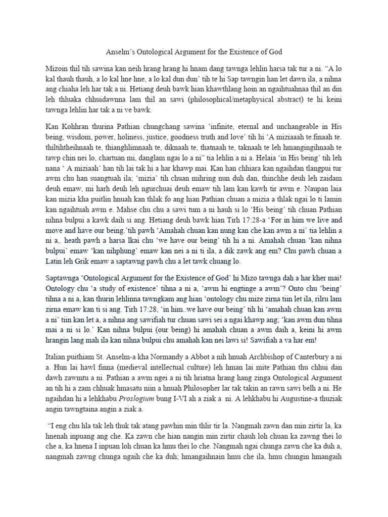 Anselm | PDF | God | Western Philosophy