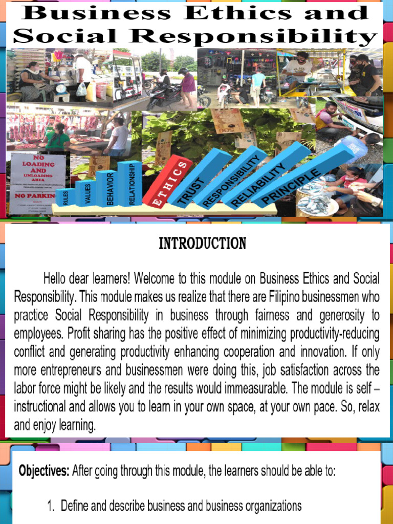 Business Ethics and Social Responsibility | PDF