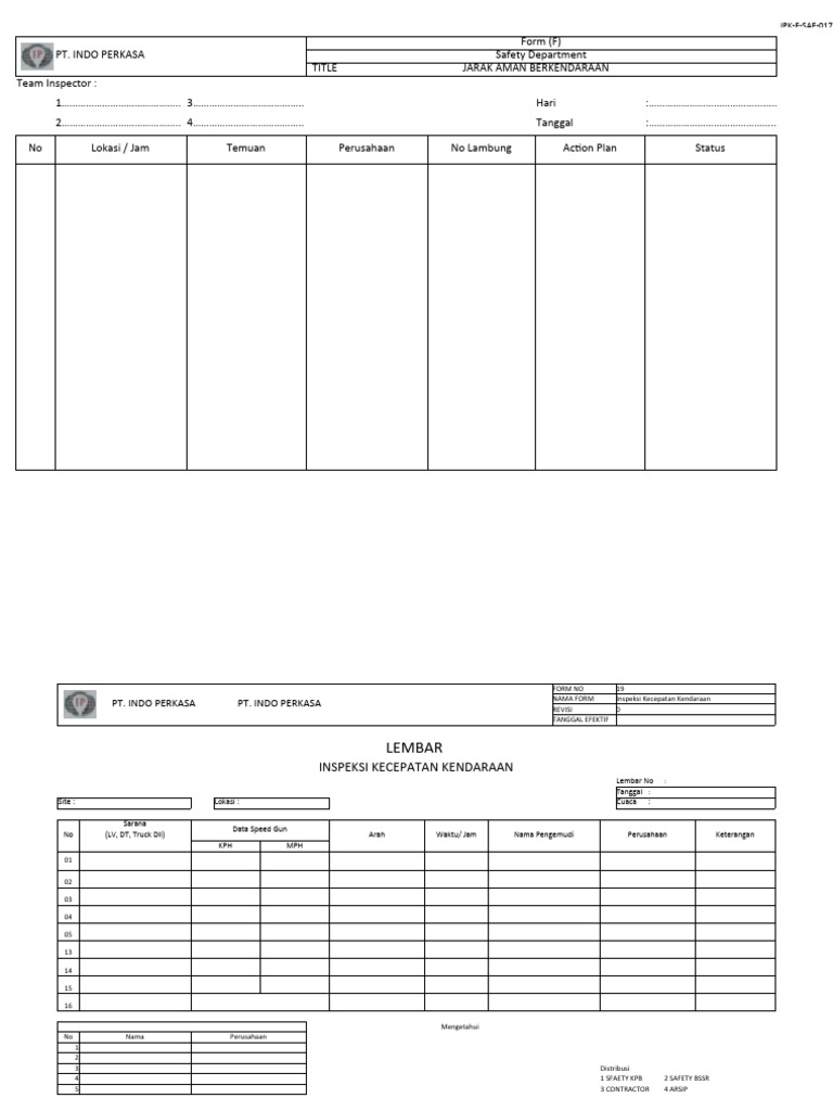 FORM Inspeksi IP | PDF
