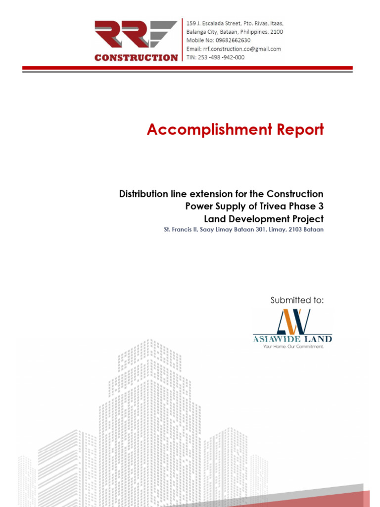 RRF - EDS Extension For Trivea 3 Land Dev Project | PDF | Electric ...