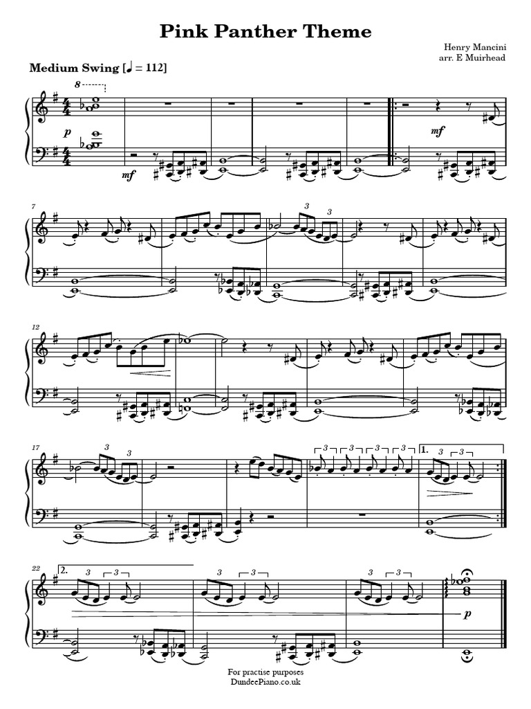Pink Panther Theme | PDF