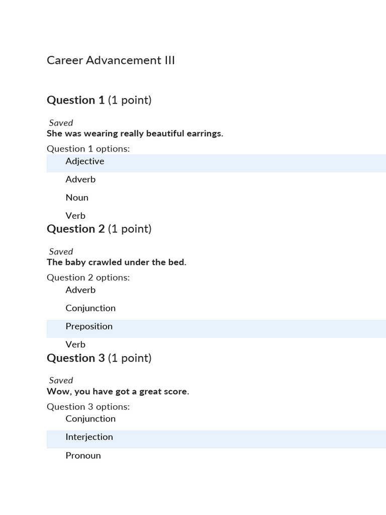 Ca MCQ | Download Free PDF | Cost Of Living | Adverb