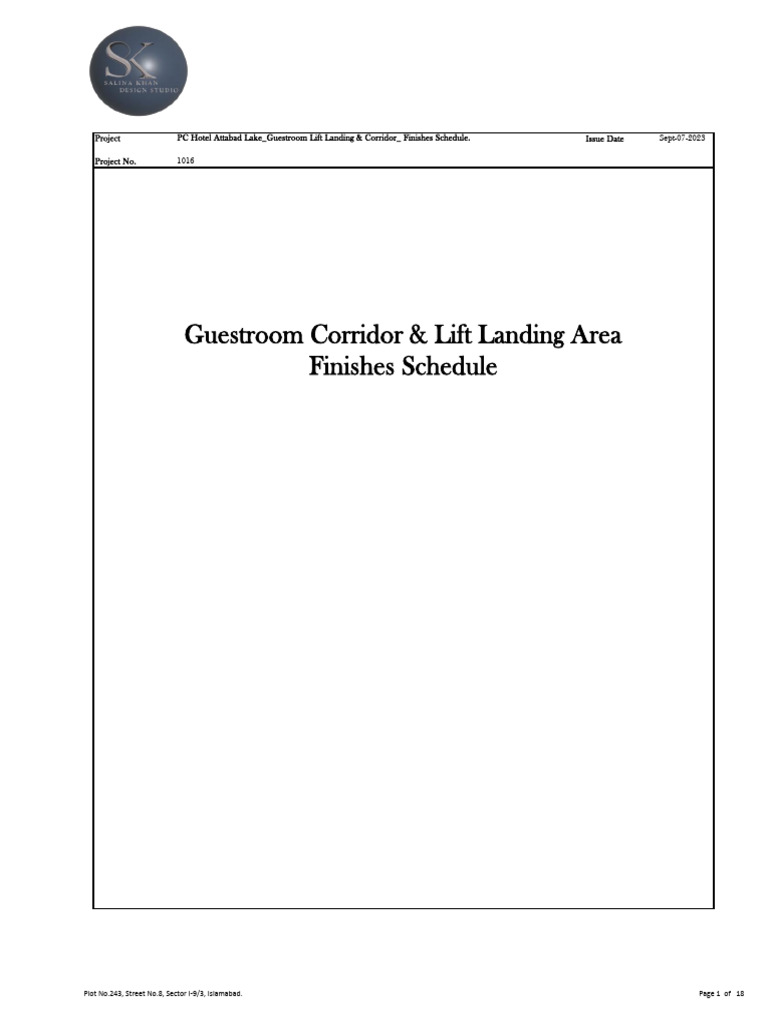 Guestroom Corridors & Lift | PDF | Building Materials