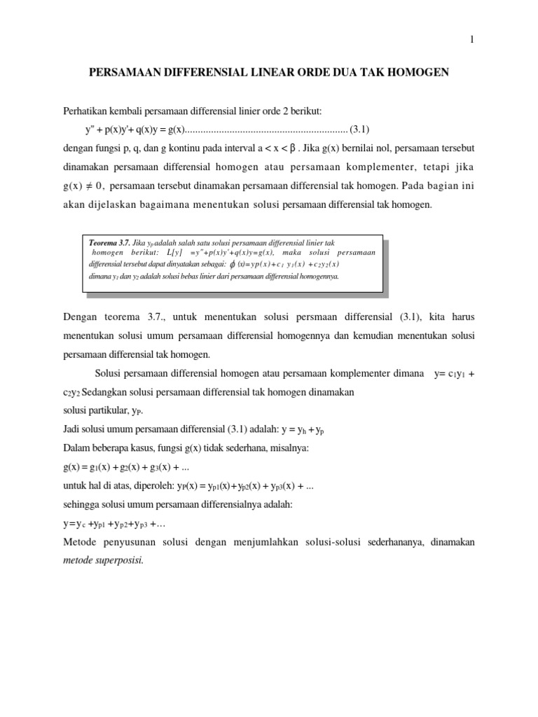 k11. Persamaan Differensial Liniear Tak Homogen Koefisien Tak Tentu ...