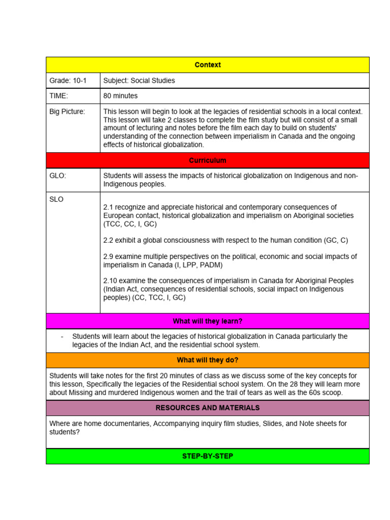 Lesson Plan 10-1 2 Social Studies March 27 | PDF | Substance Abuse ...
