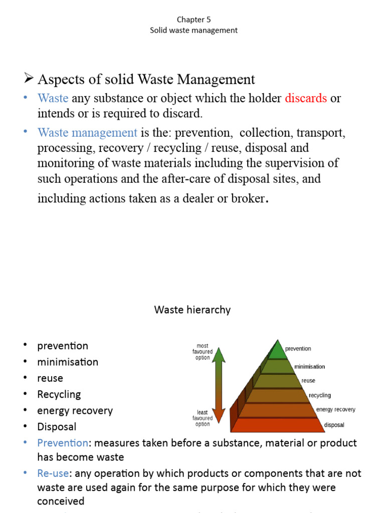 Solid Waste Management Overview | PDF | Waste | Waste Management