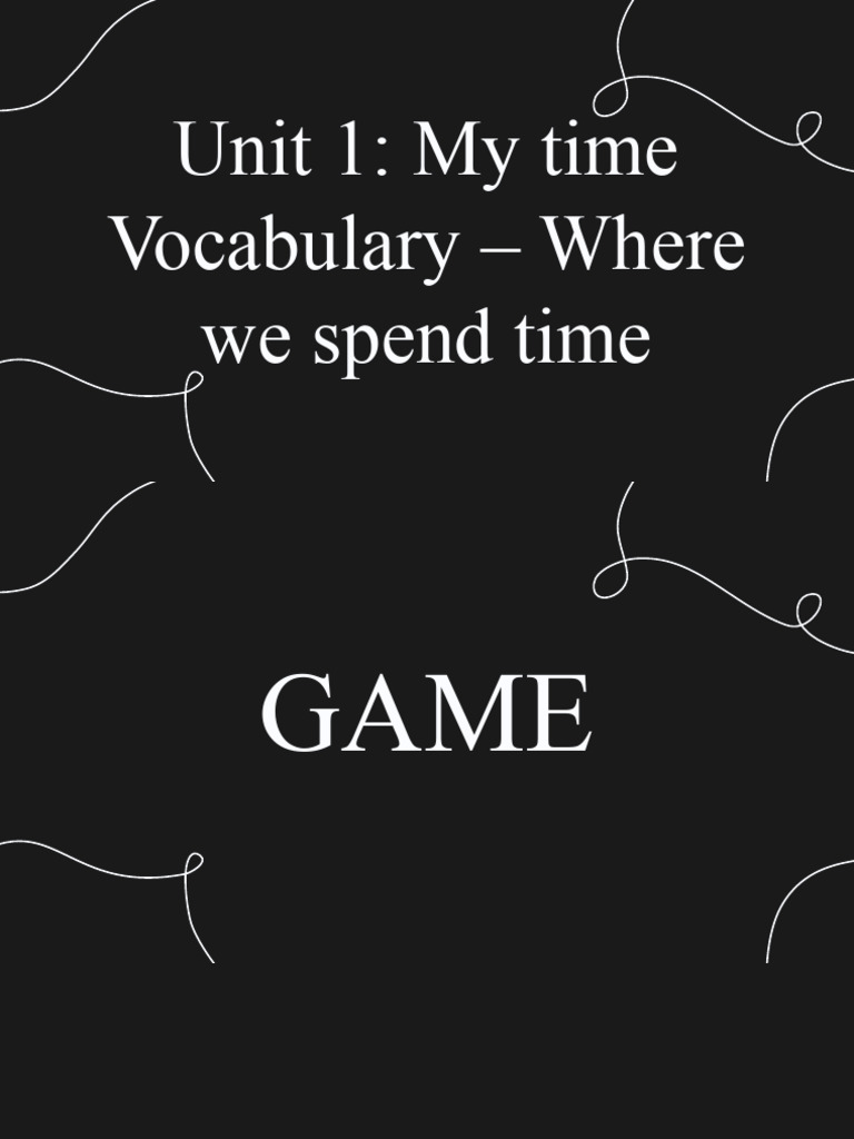 Unit 1 - Vocabulary | PDF