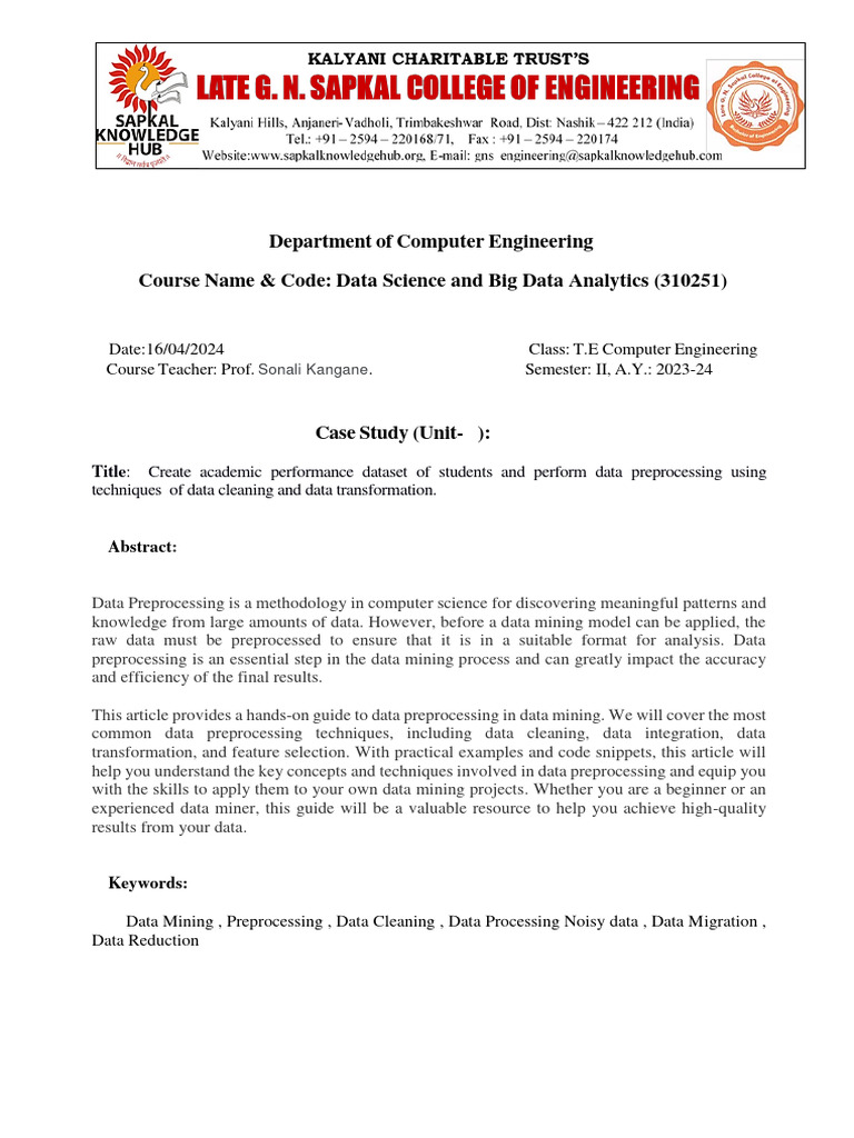 1 To 10 DSBDA Case Study | PDF | Receiver Operating Characteristic | Data