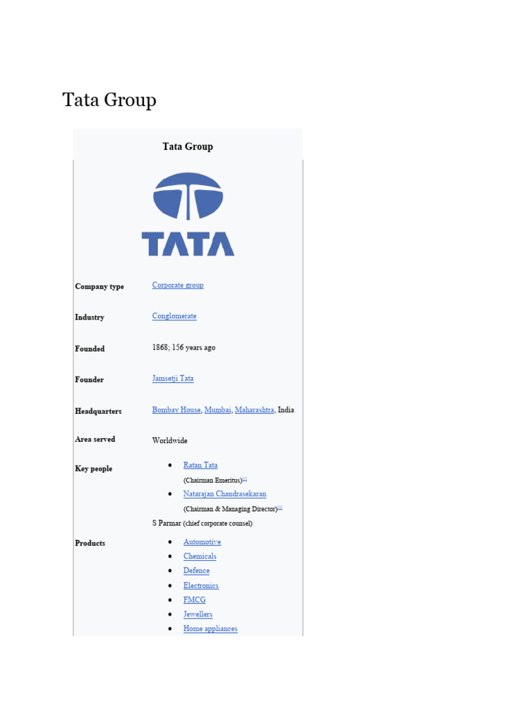Tata Group | PDF