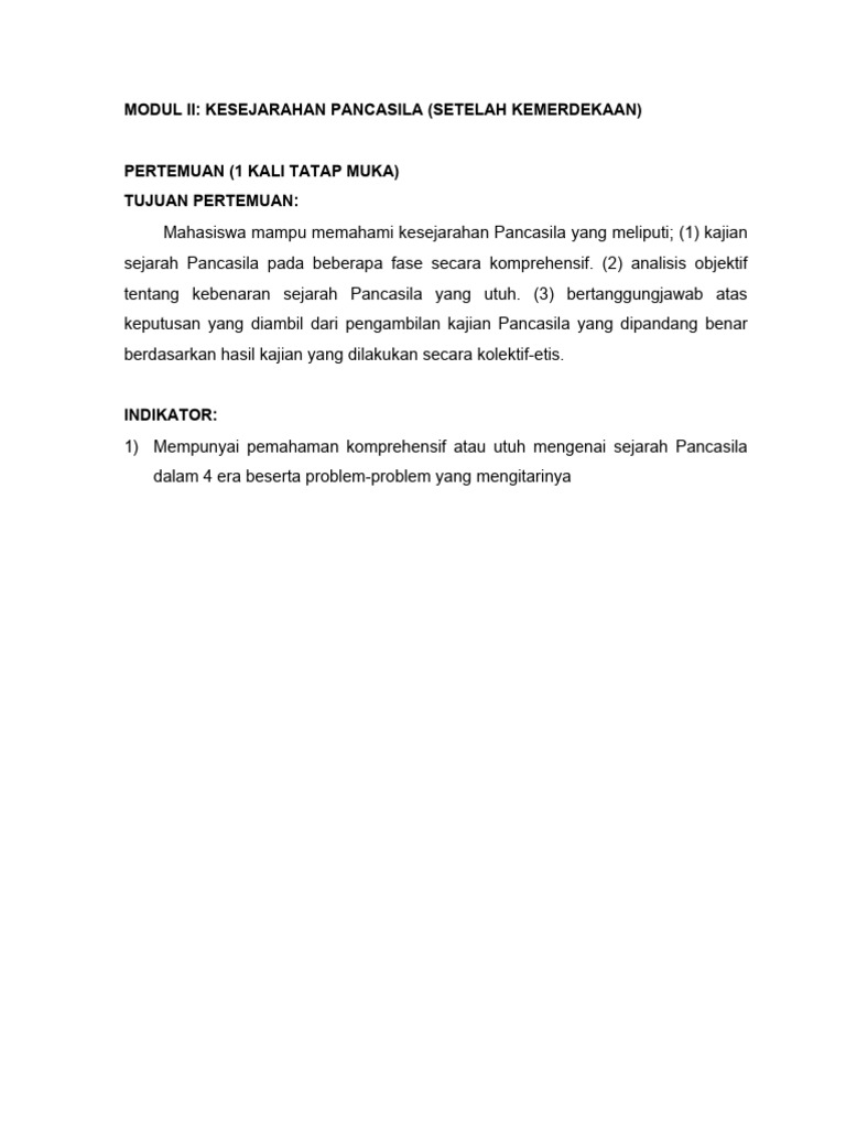 Modul Ii Pancasila | PDF
