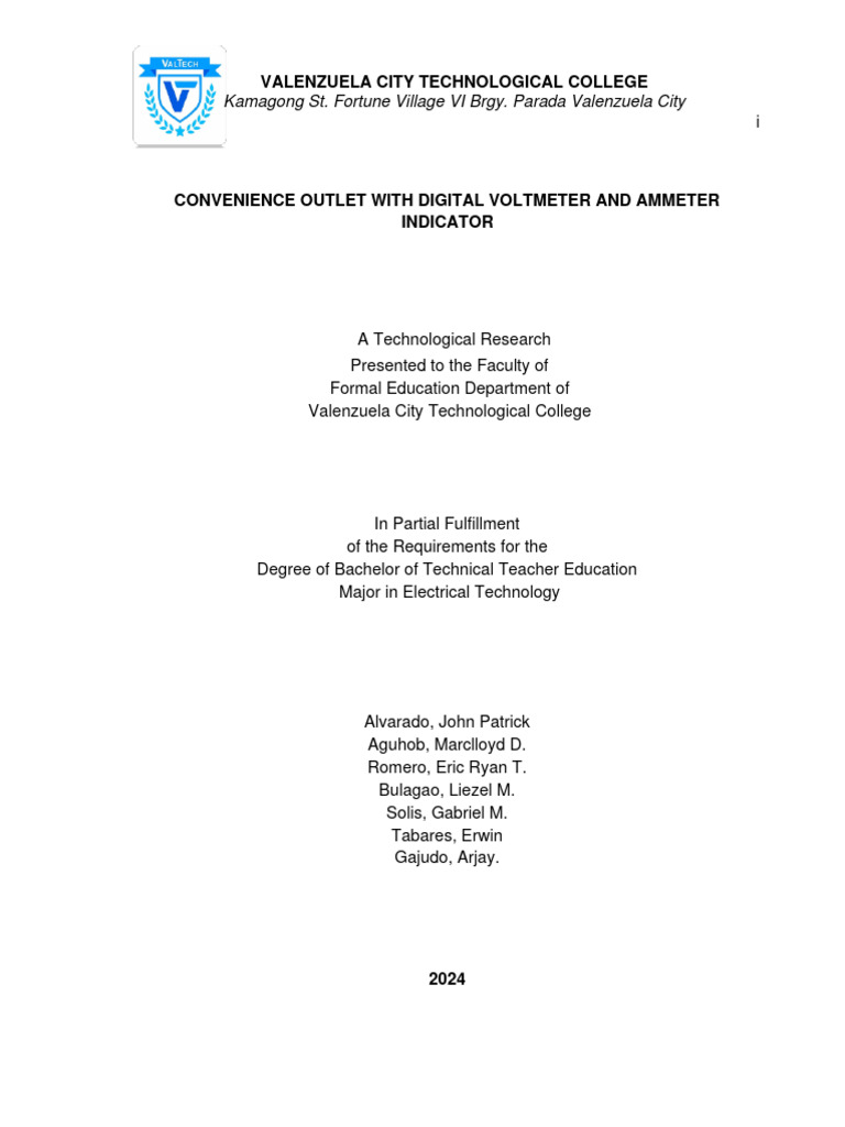 Grp6 Research | PDF | Voltage | Electric Current