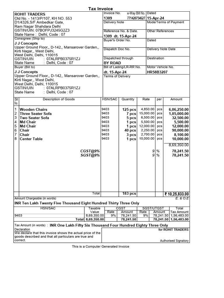 Tax Invoice | PDF | Payments | Government Finances