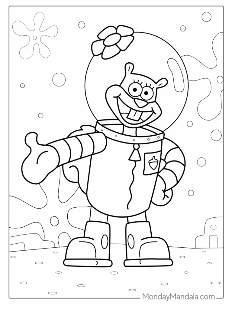 Coloring-Page-Of-Sandy-The-Squirrel (1) | PDF