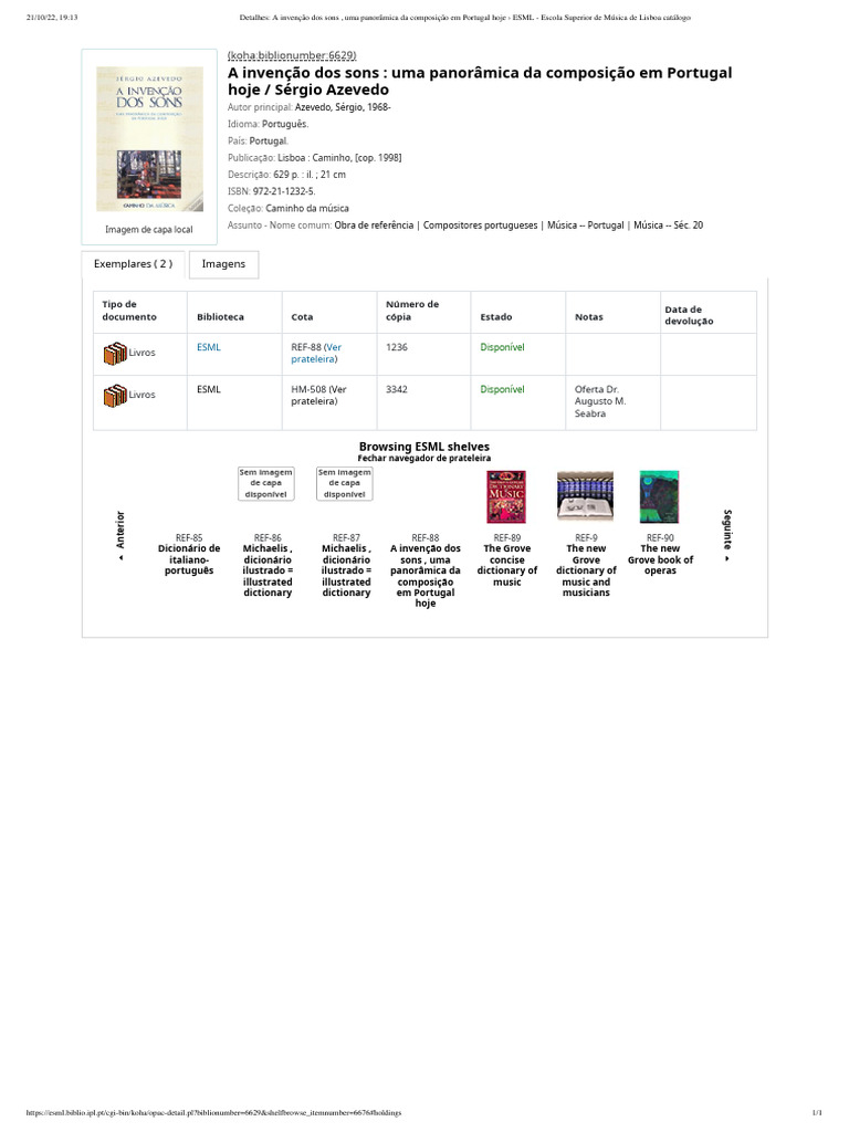 A Invenção Dos Sons, Uma Panorâmica Da Composição em Portugal Hoje ESML ...