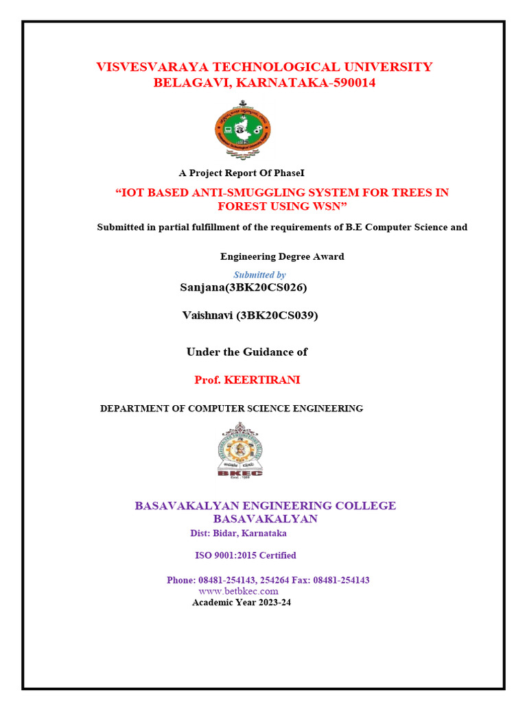 Sanjana Phase-1 | PDF | Wireless Sensor Network | Computer Engineering