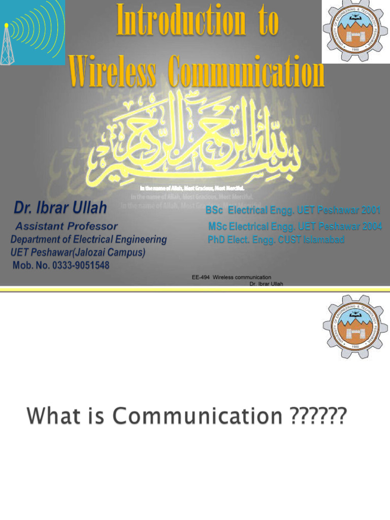 Chap# 1-Introduction to Wireless Communication Systems | PDF | Radio ...