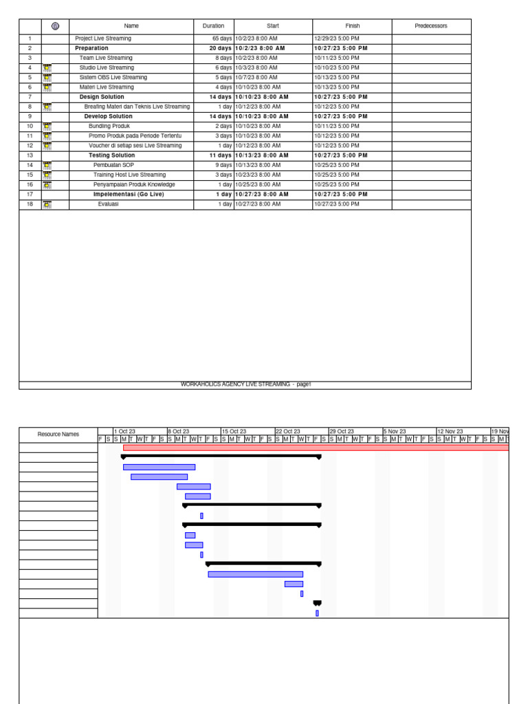Live Streaming Project Timeline | PDF | Obsessive–Compulsive Disorder