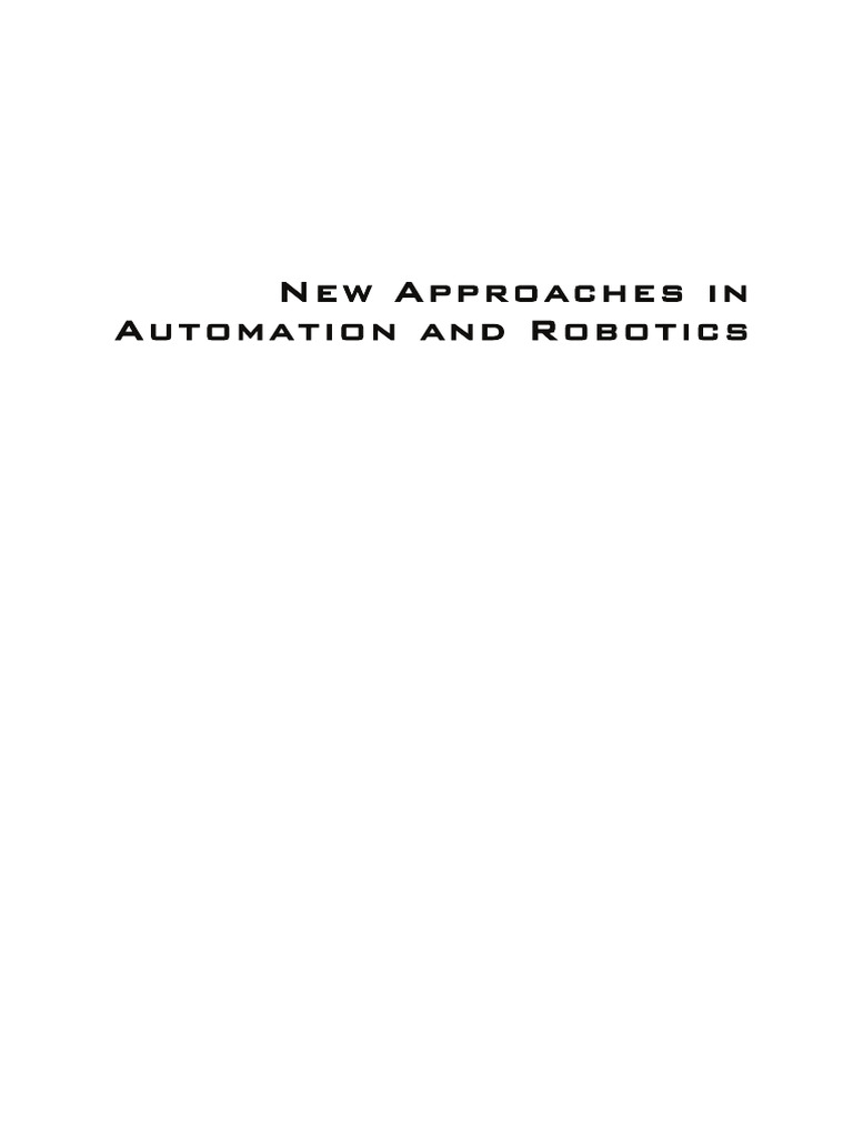 13.new Approaches in Automation and Robotics | PDF | Control Theory ...