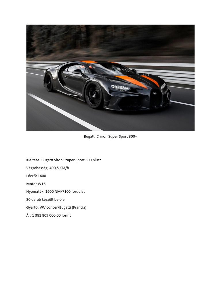 Bugatti Chiron Super Sport 300 | PDF