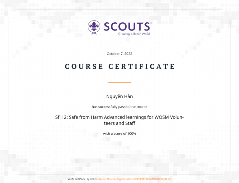 Course Certificate | PDF
