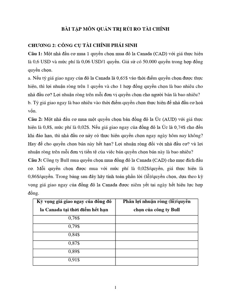 Bài tập QTRRTC | PDF