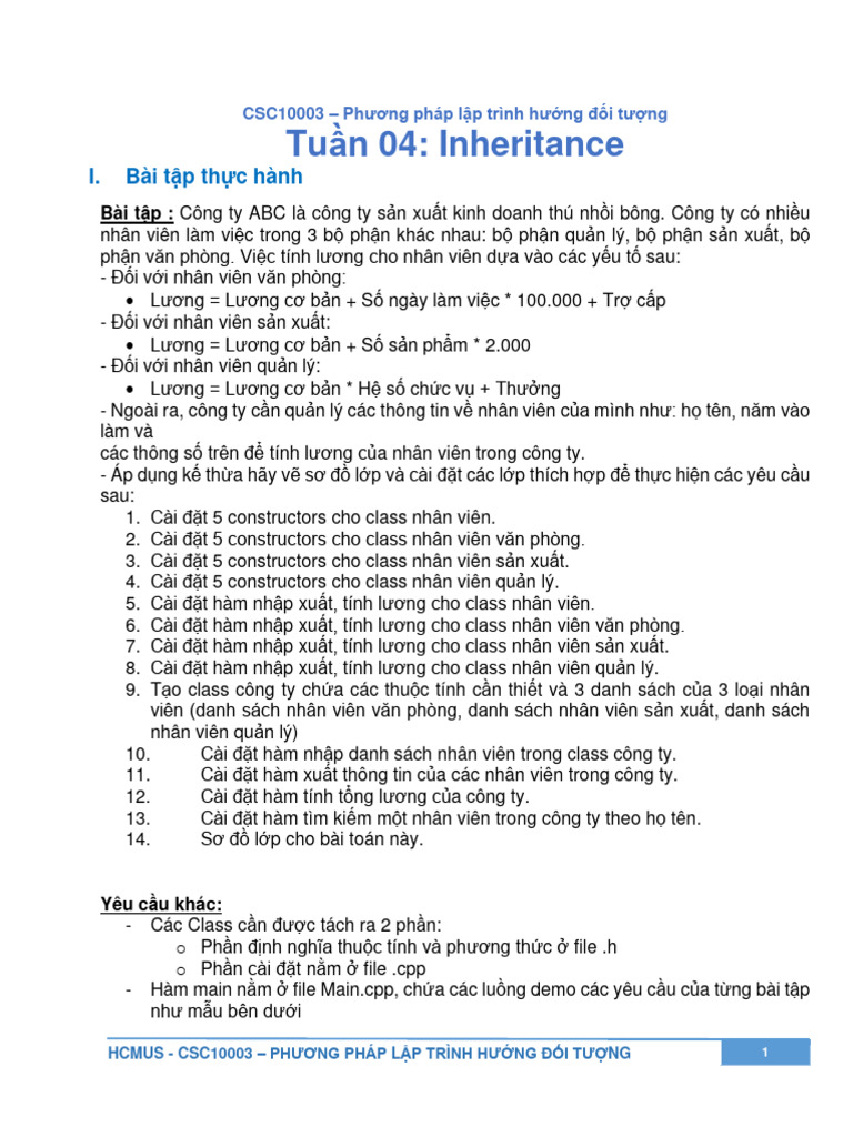 W04-Inheritance | PDF