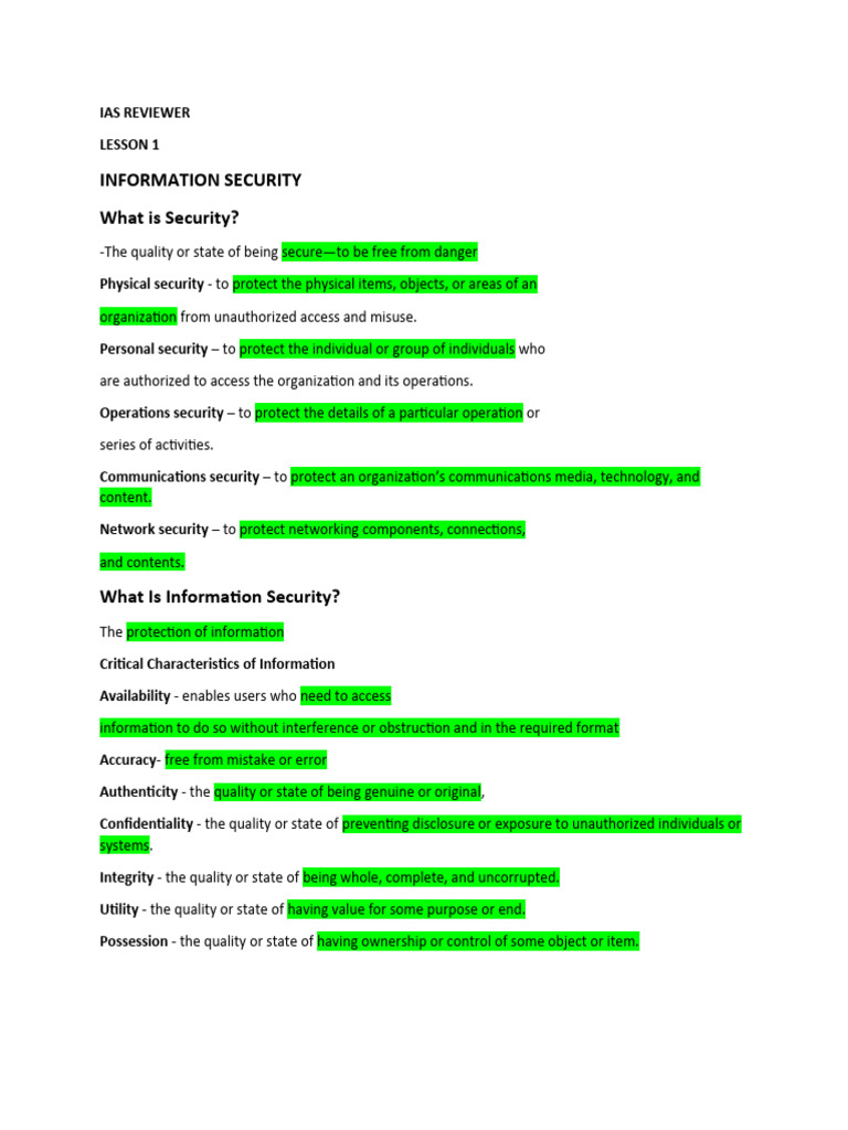 IAS REVIEWER | PDF | Denial Of Service Attack | Information Security