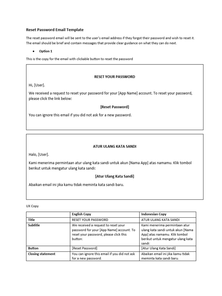 Reset Password Email Template | PDF | World Wide Web | Internet & Web