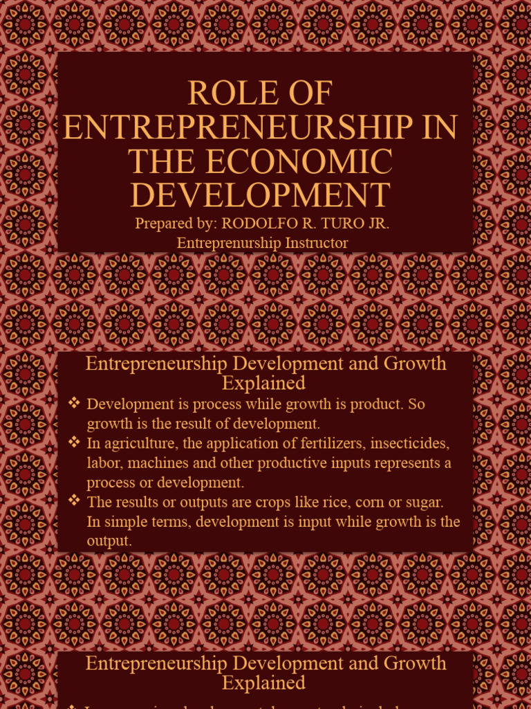 Entrepreneurship's Role in Economic Growth | PDF | Economic Growth ...