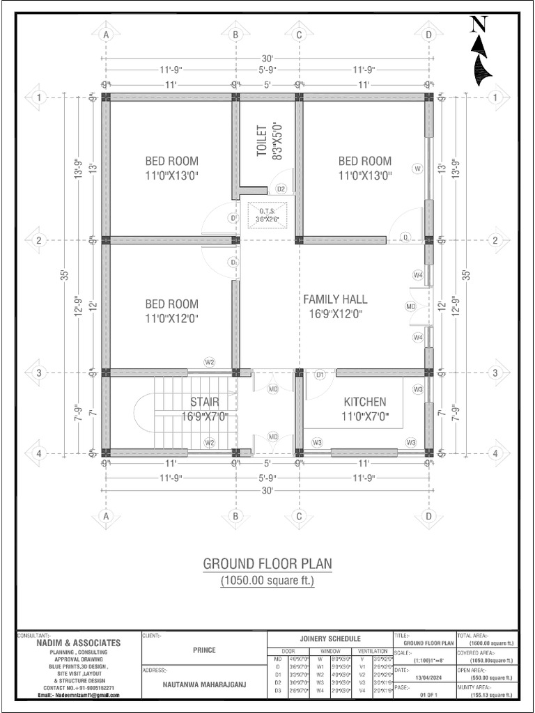 Na-04 40x40 Working Drawing 13-04-2024 Gray | PDF
