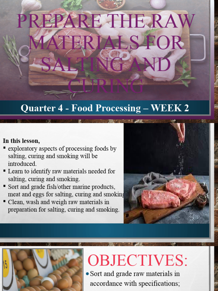 1 Week-2 Fp-Prepare The Raw Materials For Salting and Curing | PDF ...