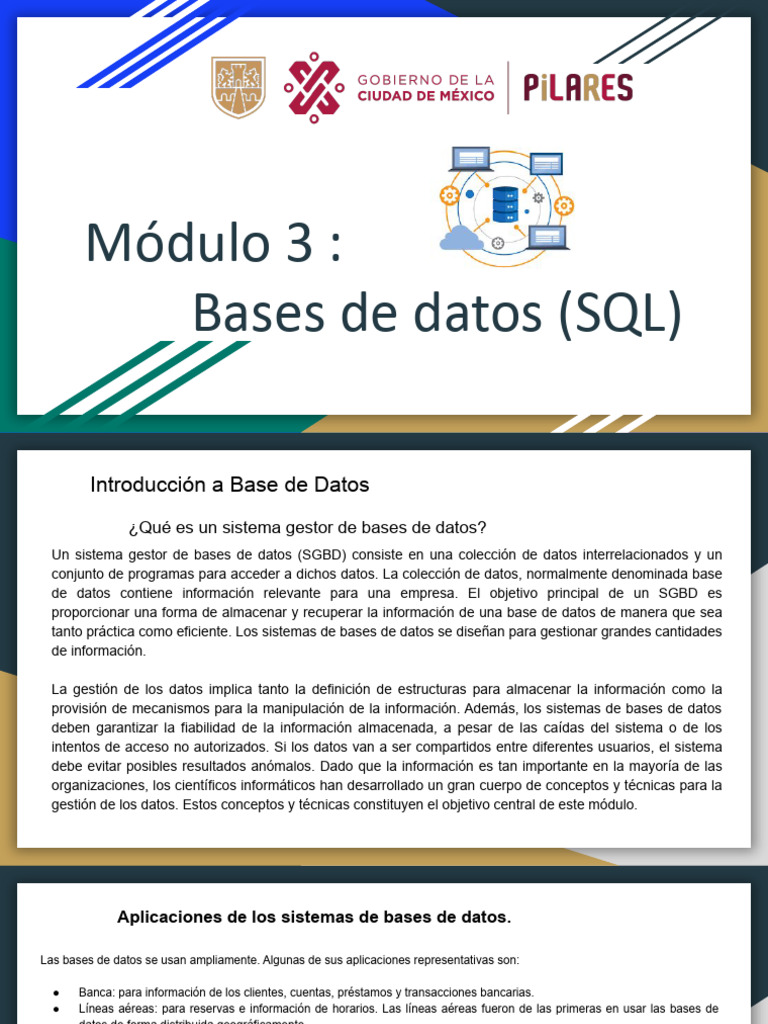 Introducción Bases de Datos | PDF | Bases de datos | Datos