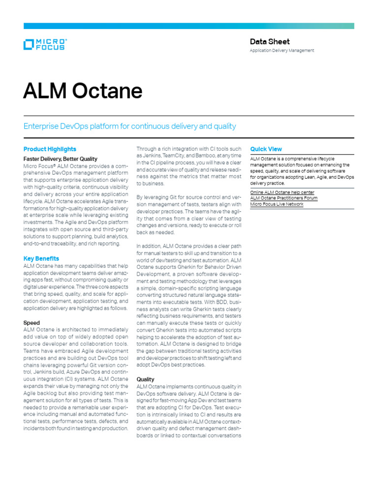 ALM Octane 15886877268564236 | Download Free PDF | Agile Software ...