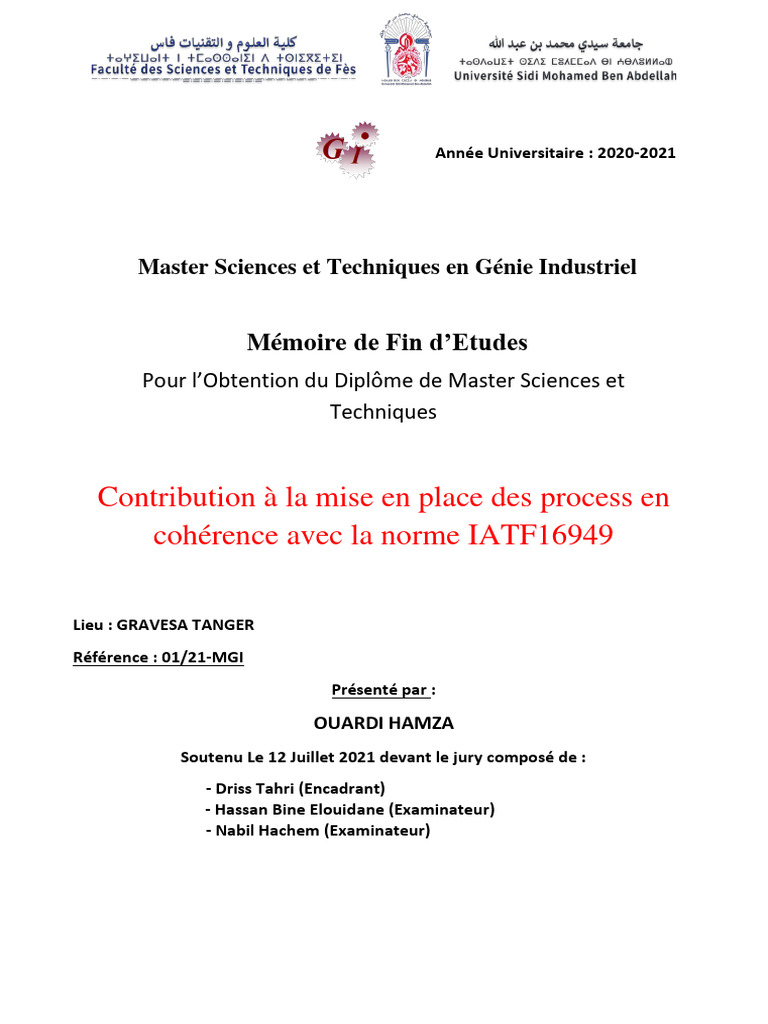 Processus IATF16949 chez GRAVESA TANGER | PDF | Business