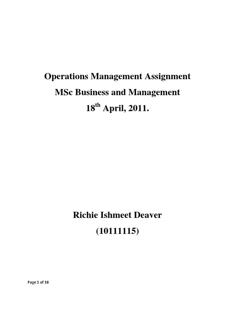 OPM Assignment | PDF | E Bay | Strategic Management