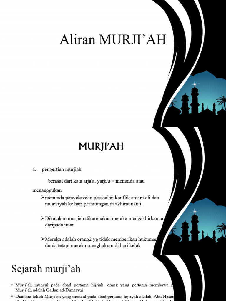 Aliran Ilmu Kalam Murjiah | PDF