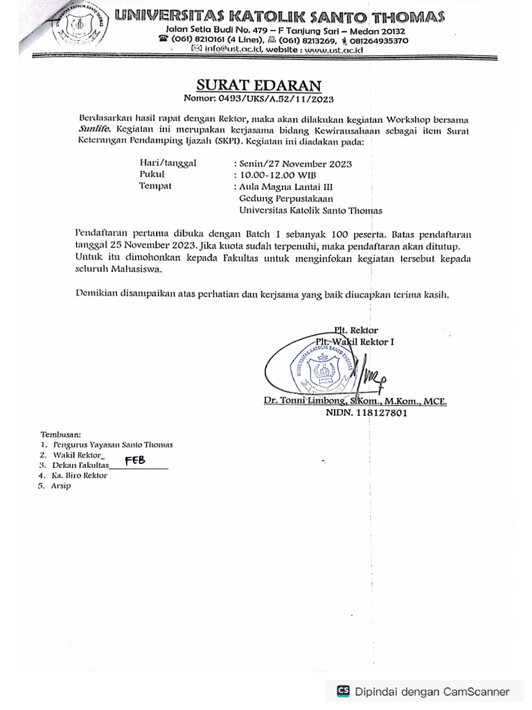 Pendaftaran Workshop Untuk SKPI | PDF