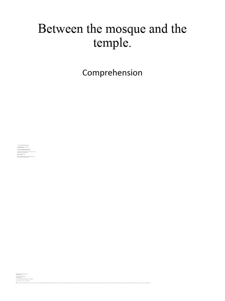 Between The Mosque and The Temple | PDF | Empathy | Communication