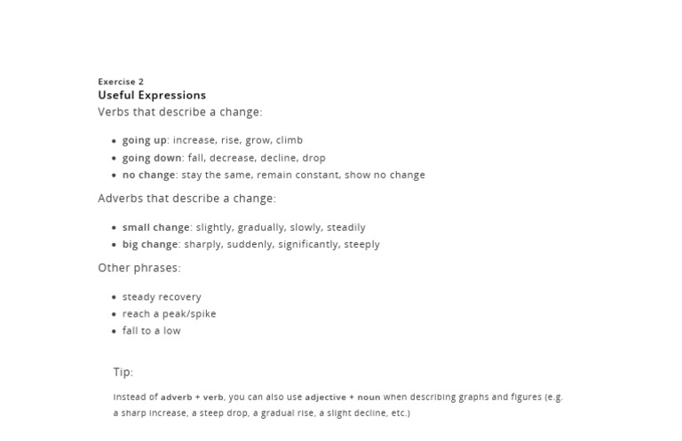 Vocabulary for Describing Trends | PDF