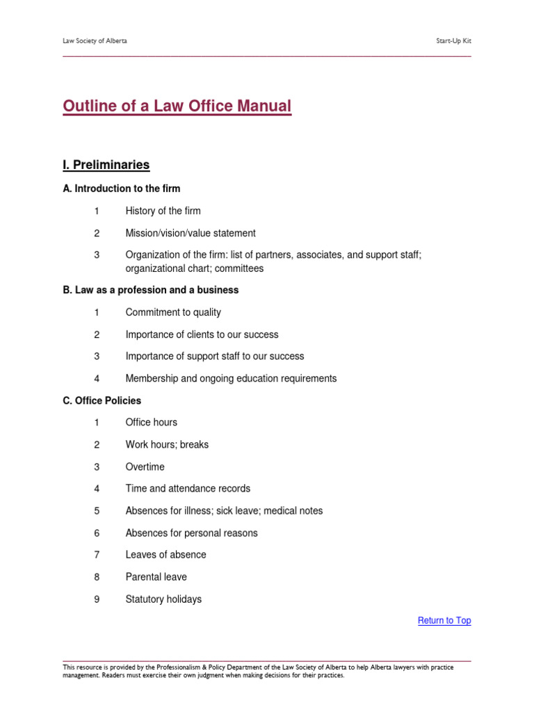 Outline of A Law Office Manual | PDF | Mail | Computer File
