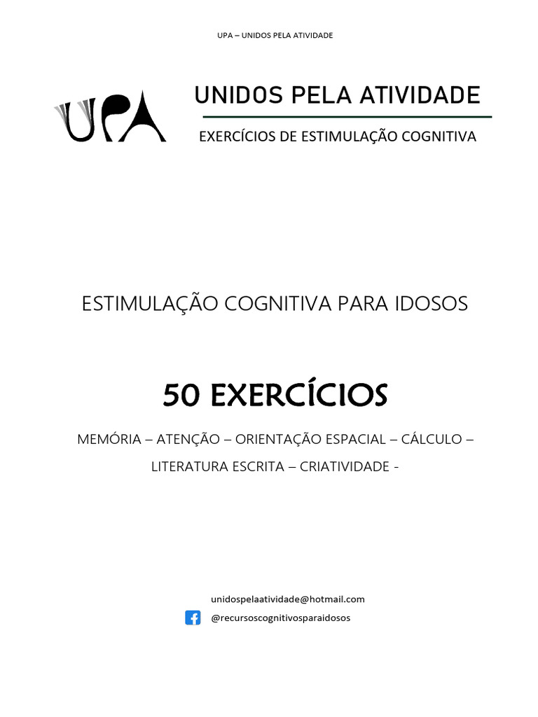 E Book 50 Exerc cios De Estimula o Cognitiva PDF Luz Cor